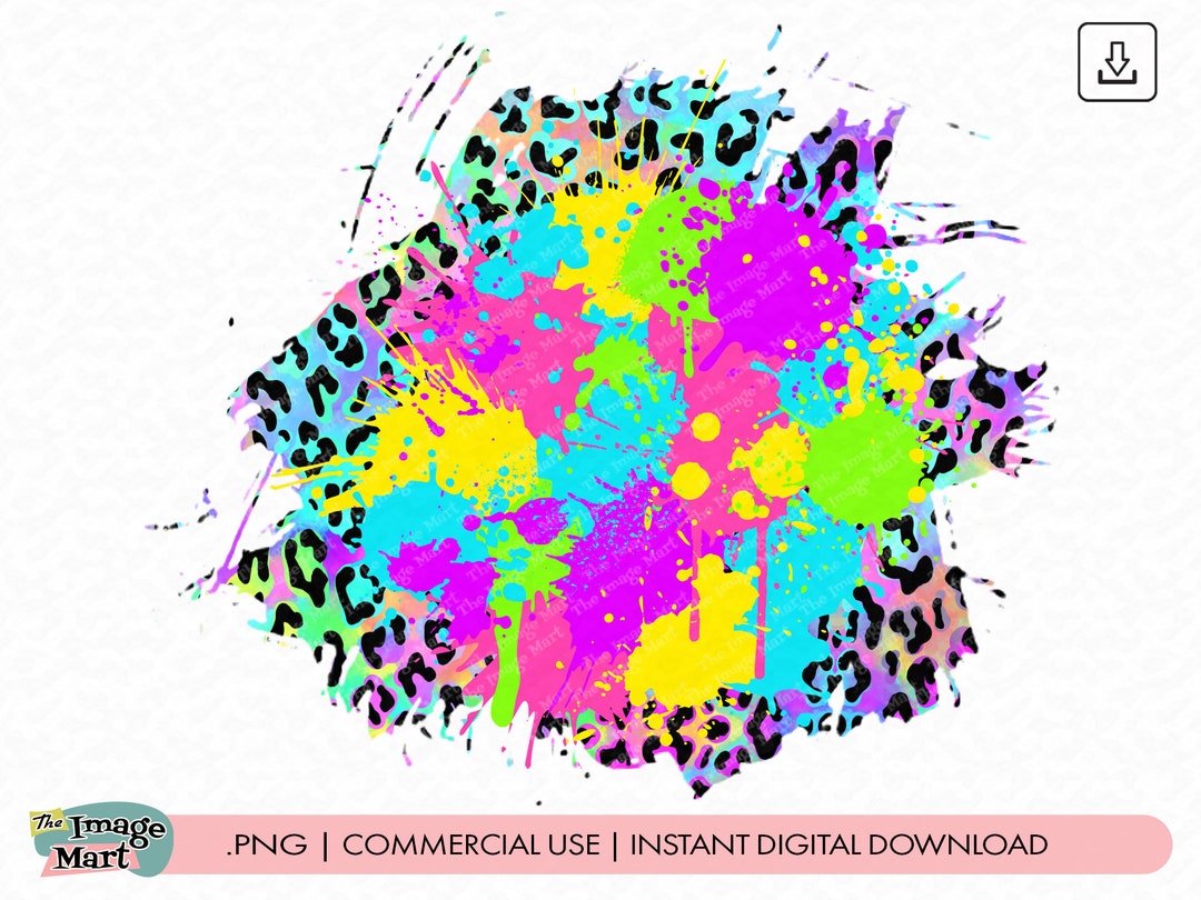 Neon Leopard PNG Neon Sublimation Neon Paint PNG Neon - Etsy