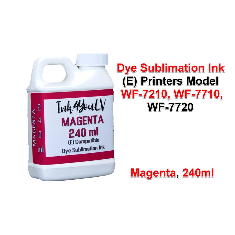 Dye Sublimation Ink 4 Colors 240ml, 4 Bottles, for E Printers Model WF ...
