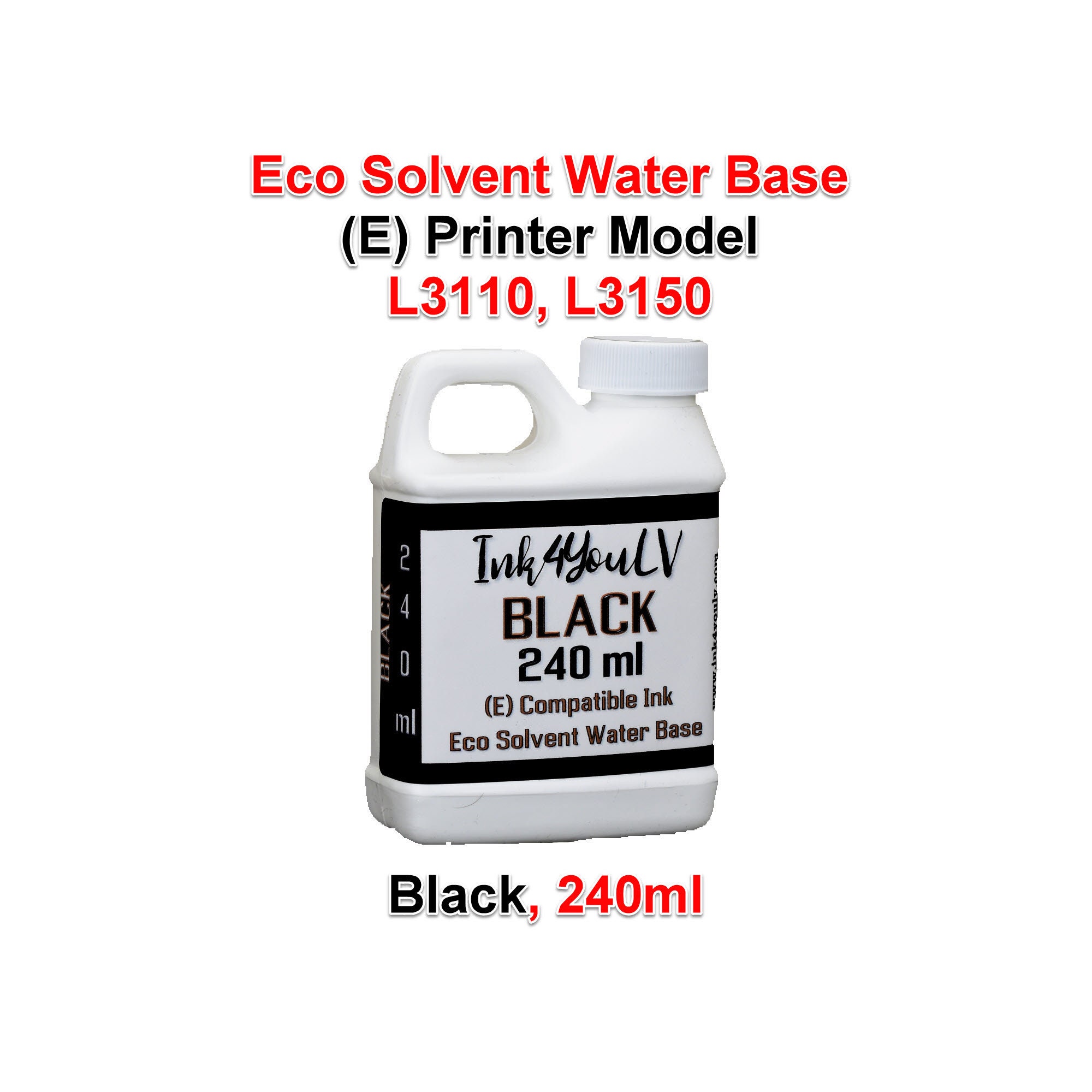Eco Solvent Water Base Ink 4 Colors 240ml for (E) Printer Model L3110 ...