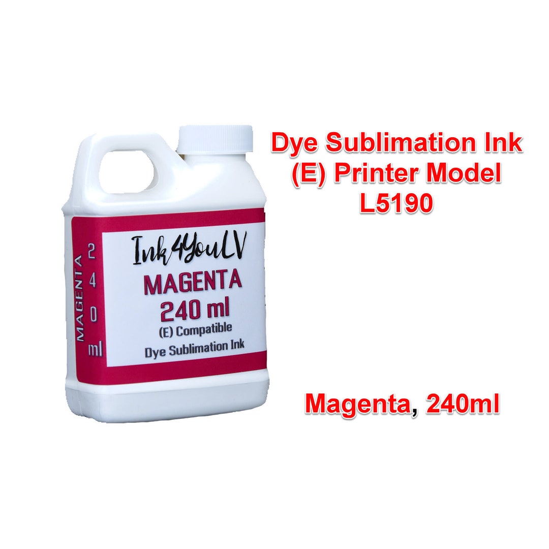Dye Sublimation Ink, Magenta 240ml, for (E) Printers Model L5190, 1 ...