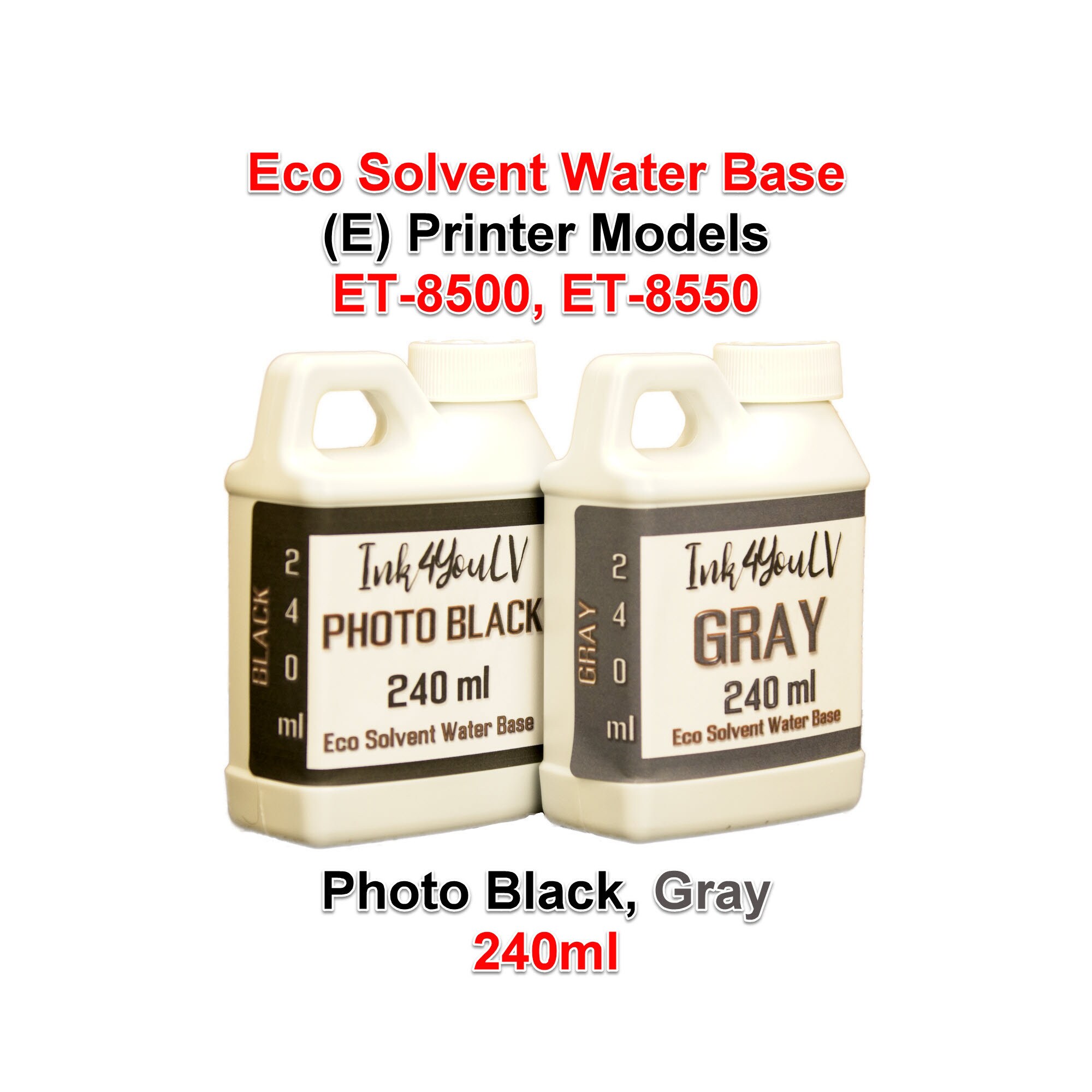 Eco Solvent Water Base Ink Photo Black, Gray 240ml for E Printer Models ...