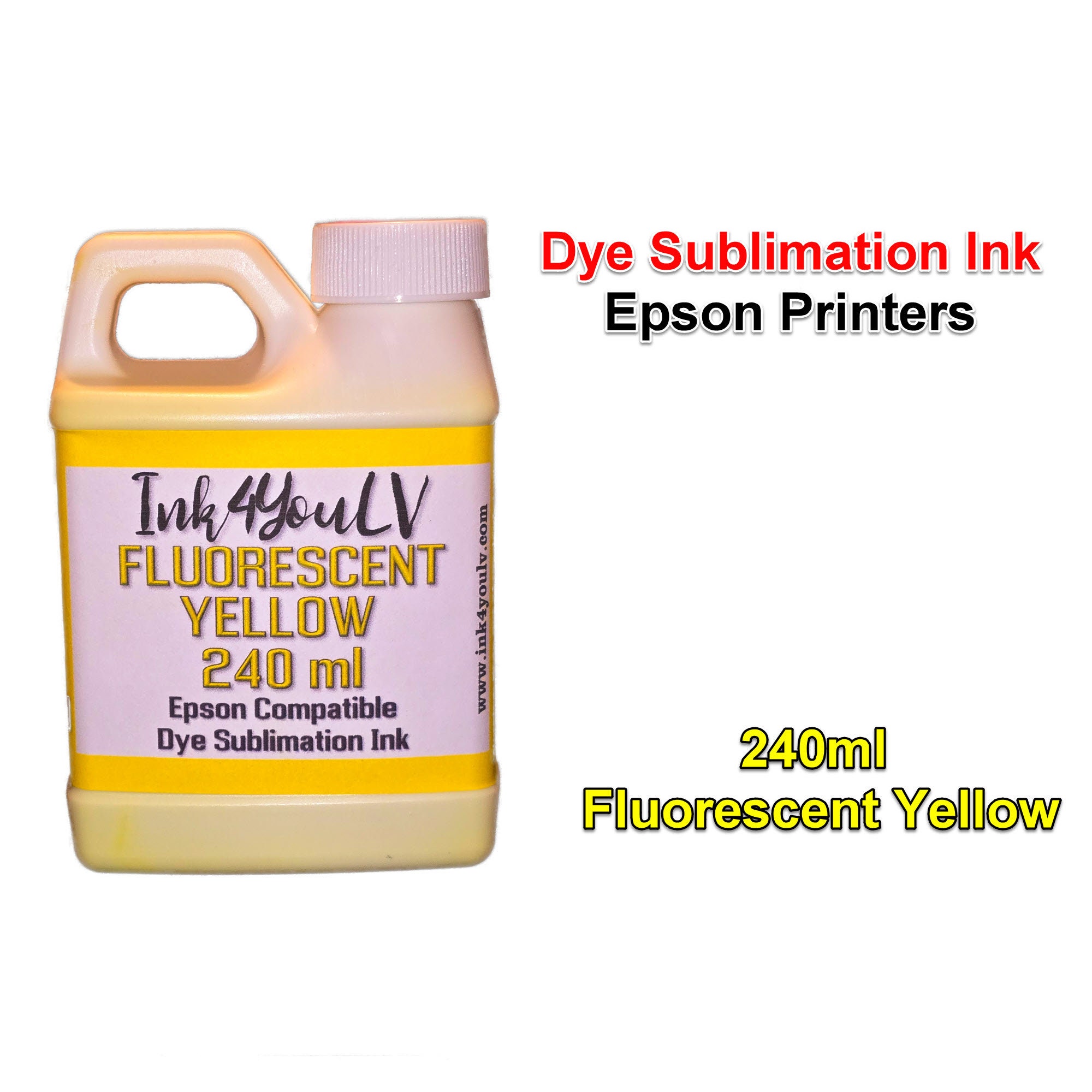 Dye Sublimation Ink 240ml 2 Colors, Fluorescent Magenta, Fluorescent ...
