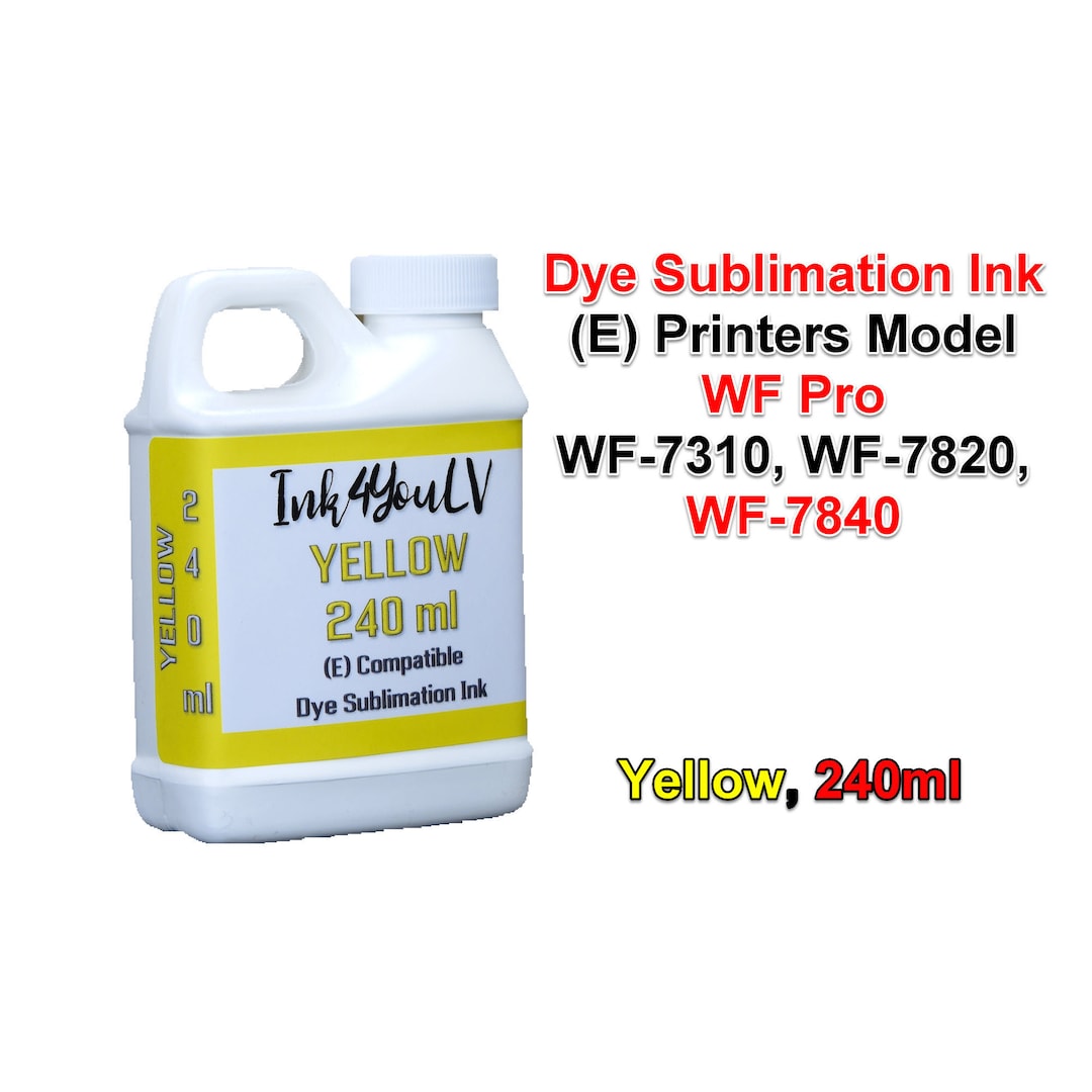 Dye Sublimation Ink Yellow 240ml 1 Bottle, for (E) Printers Models ...