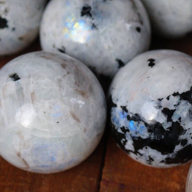 Bulk Rainbow Moonstone Sphere - Bulk Moonstone Crystal Sphere ...