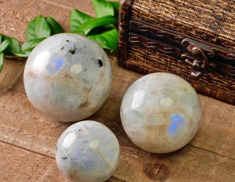 Bulk Rainbow Moonstone Sphere - Bulk Moonstone Crystal Sphere ...