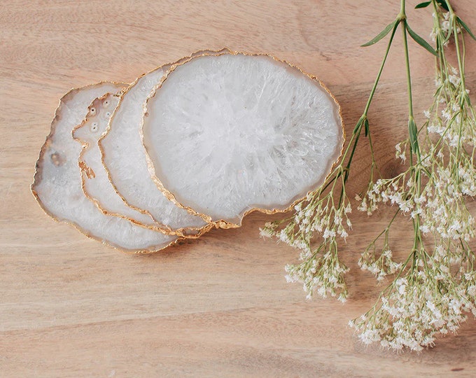 Wildflower Coaster Set | Handcrafted Earthy, Natural Wood Coasters - Etsy