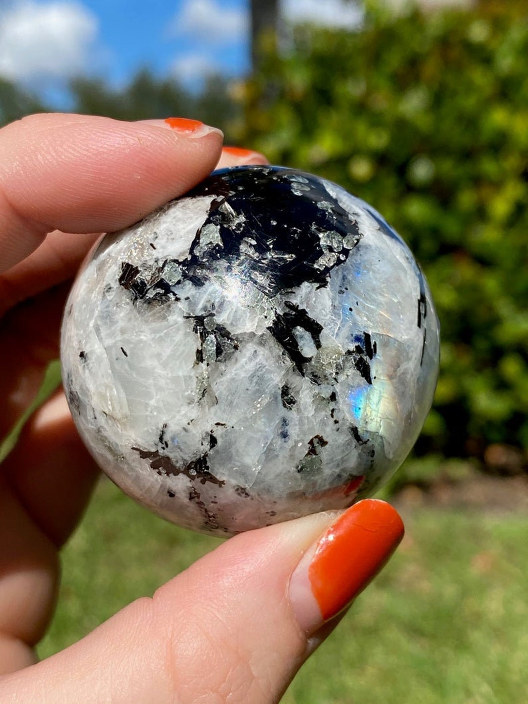 Bulk Rainbow Moonstone Sphere - Bulk Moonstone Crystal Sphere ...