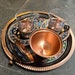 Handmade Copper Tea Serving Set for 2 Person, Hand Painted Varnished ...