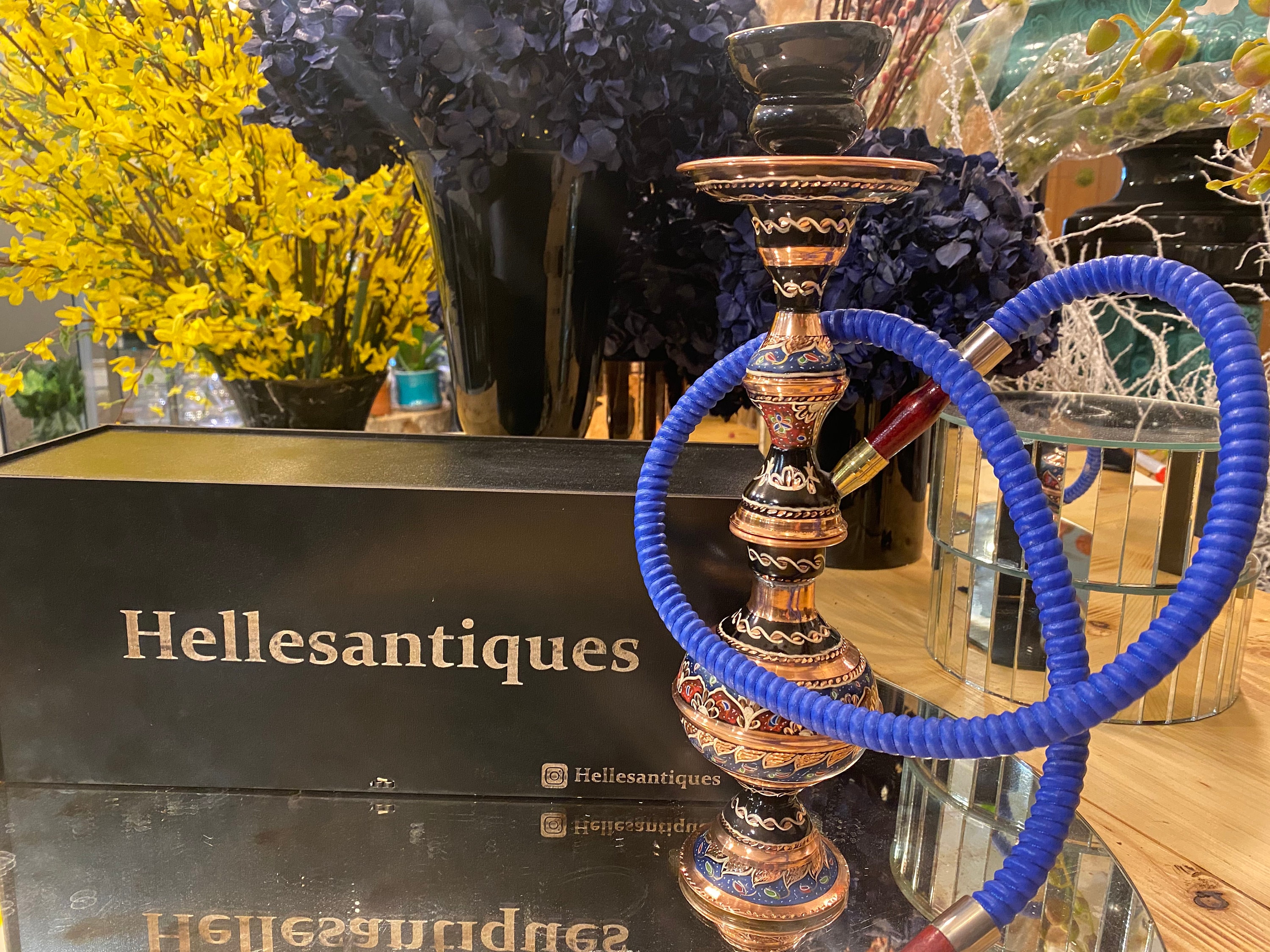 Helle Design V2 Unique Handmade Turkish Hookah, Inlaid Copper Hookah ...