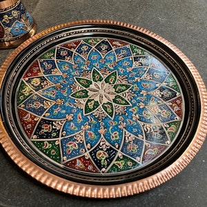 Handmade Coffee Making Set for 2 Person, Hand Painted Copper Coffee ...