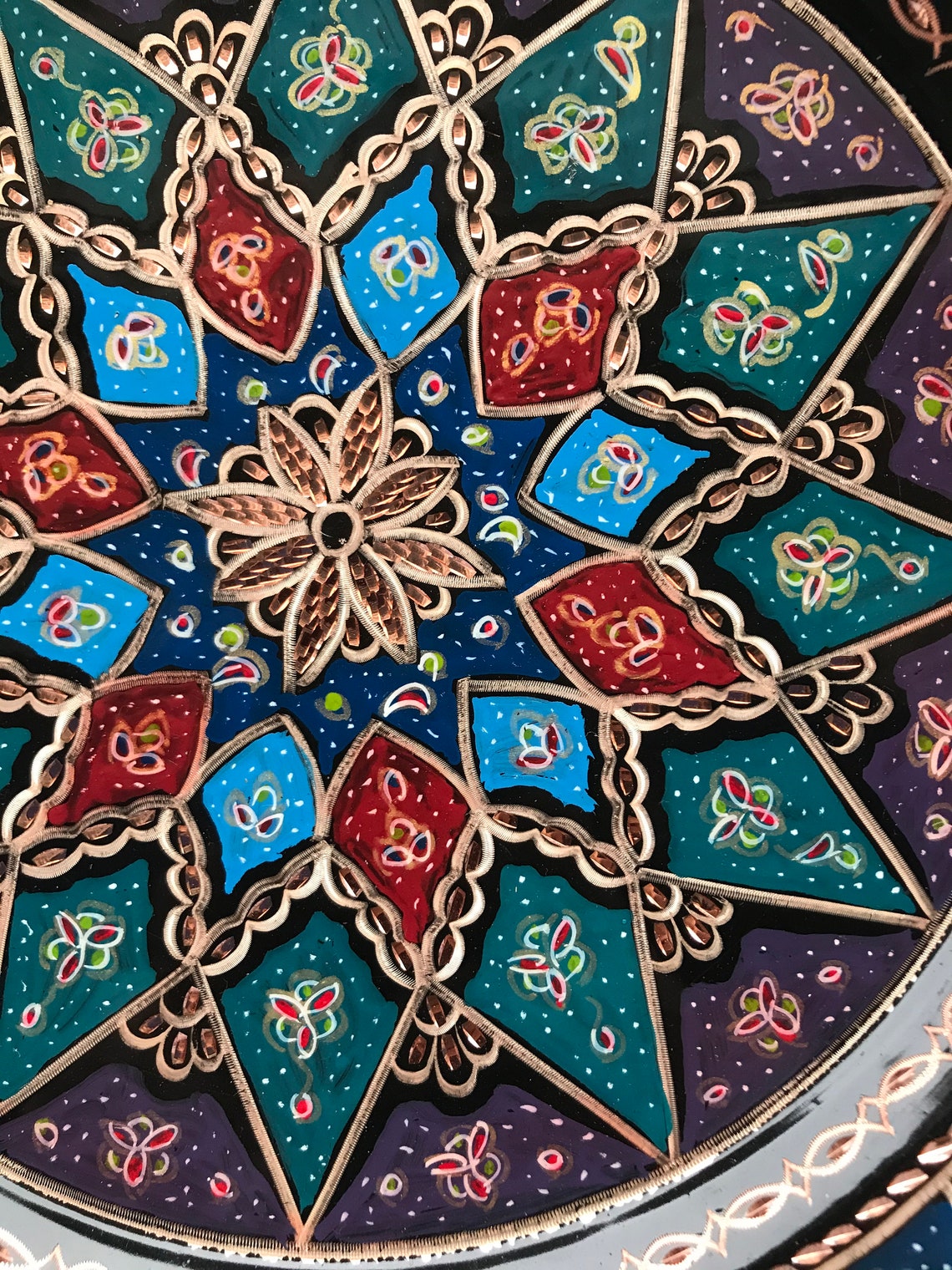 Unique Living Room Decor, Hand Painted Plate, Colorful Plates for Wall ...