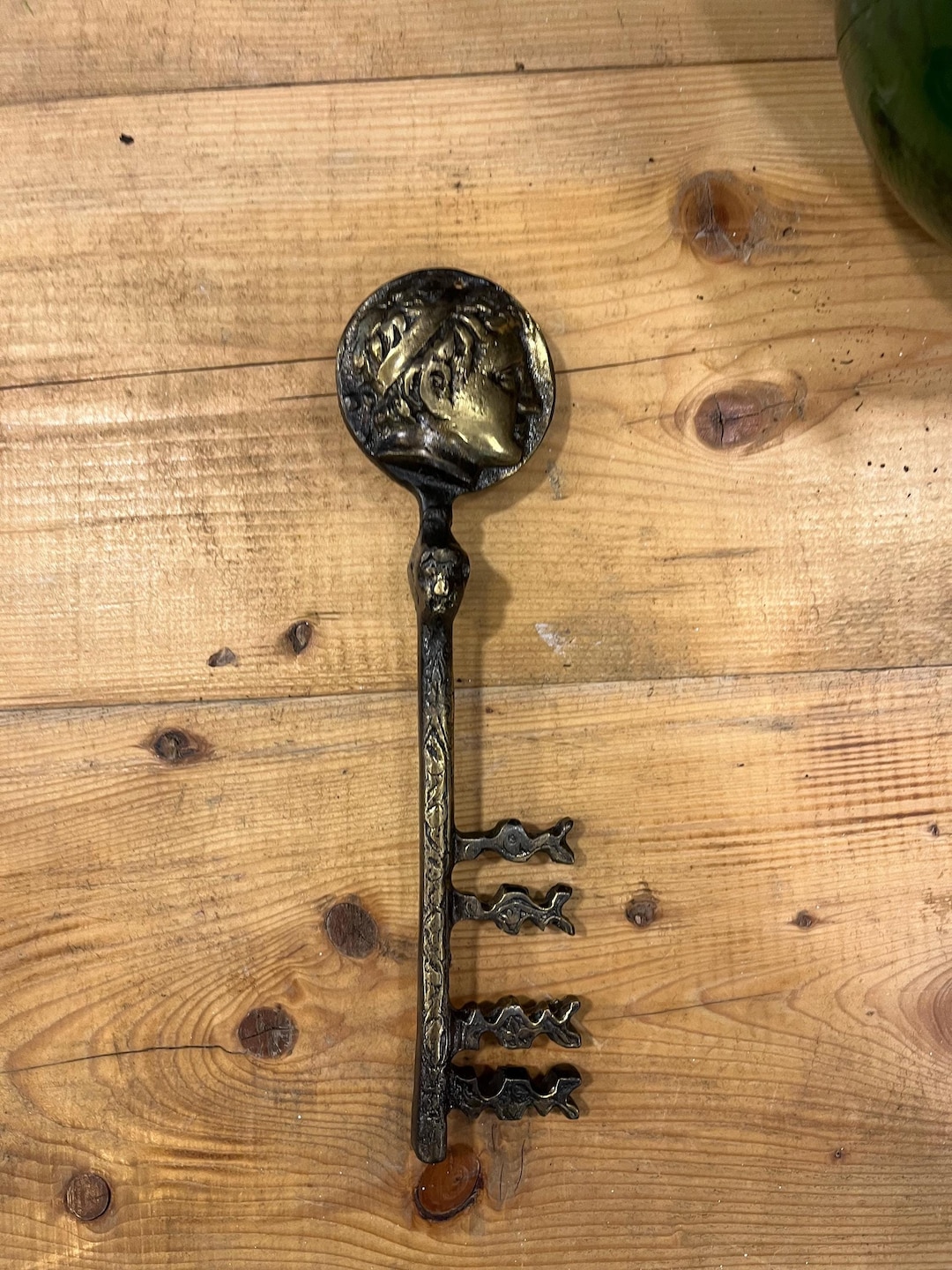 Rome Caesar Design Large Brass Old Key, Antique Style Wall Decor ...