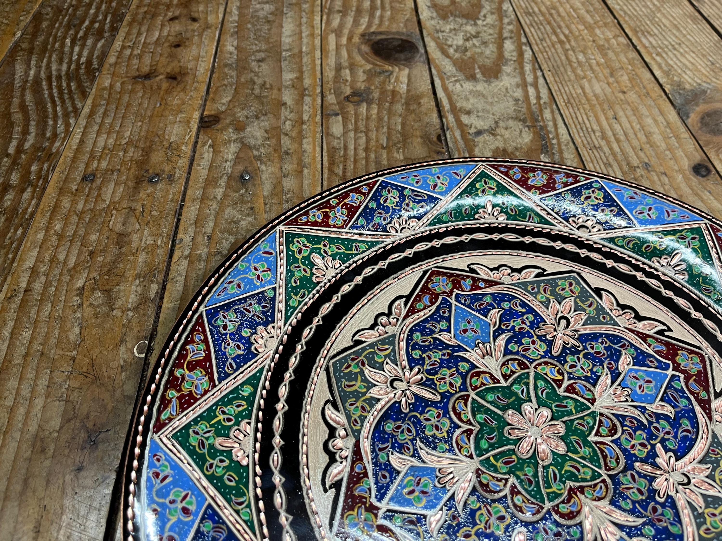 Hand Painted Plate for Unique Table Decor or Wall Decor, Boho Wall ...