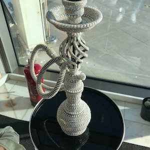 58 Cm \ 22.8 Inc Elegant Full Handmade Turkish Hookah, Unique Pearls ...