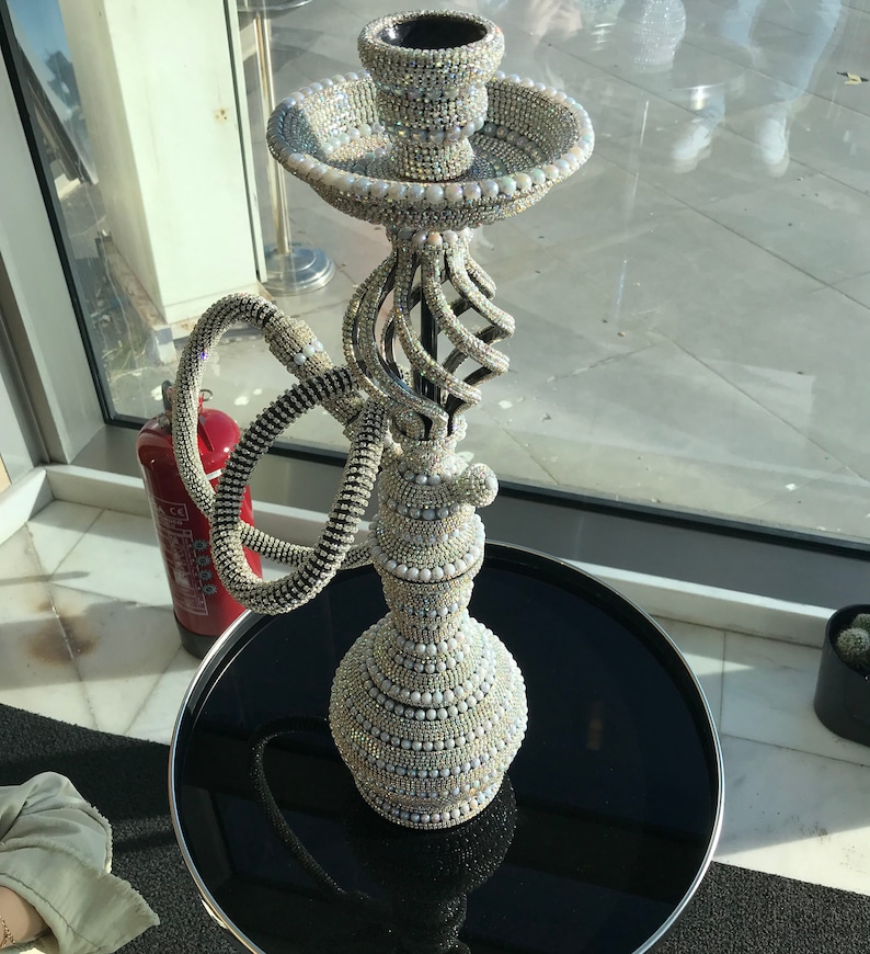 58 Cm \ 22.8 Inc Elegant Full Handmade Turkish Hookah, Unique Pearls ...
