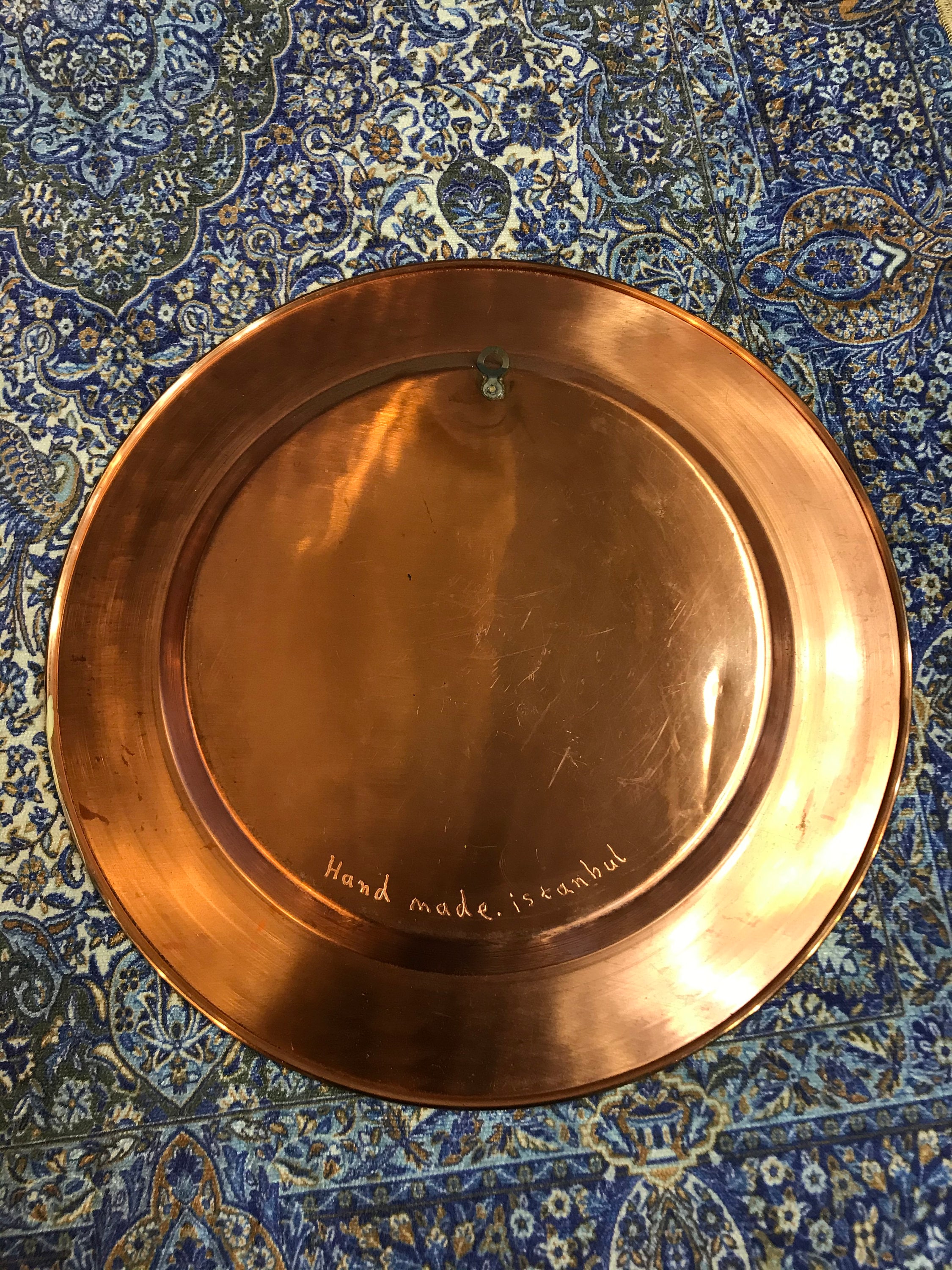 Handmade Copper Tray Floral Design Suitable for Wall | Etsy