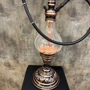 Extra Large Luxury Enjoy Design Black Carved Hookah Set, Premium Design ...