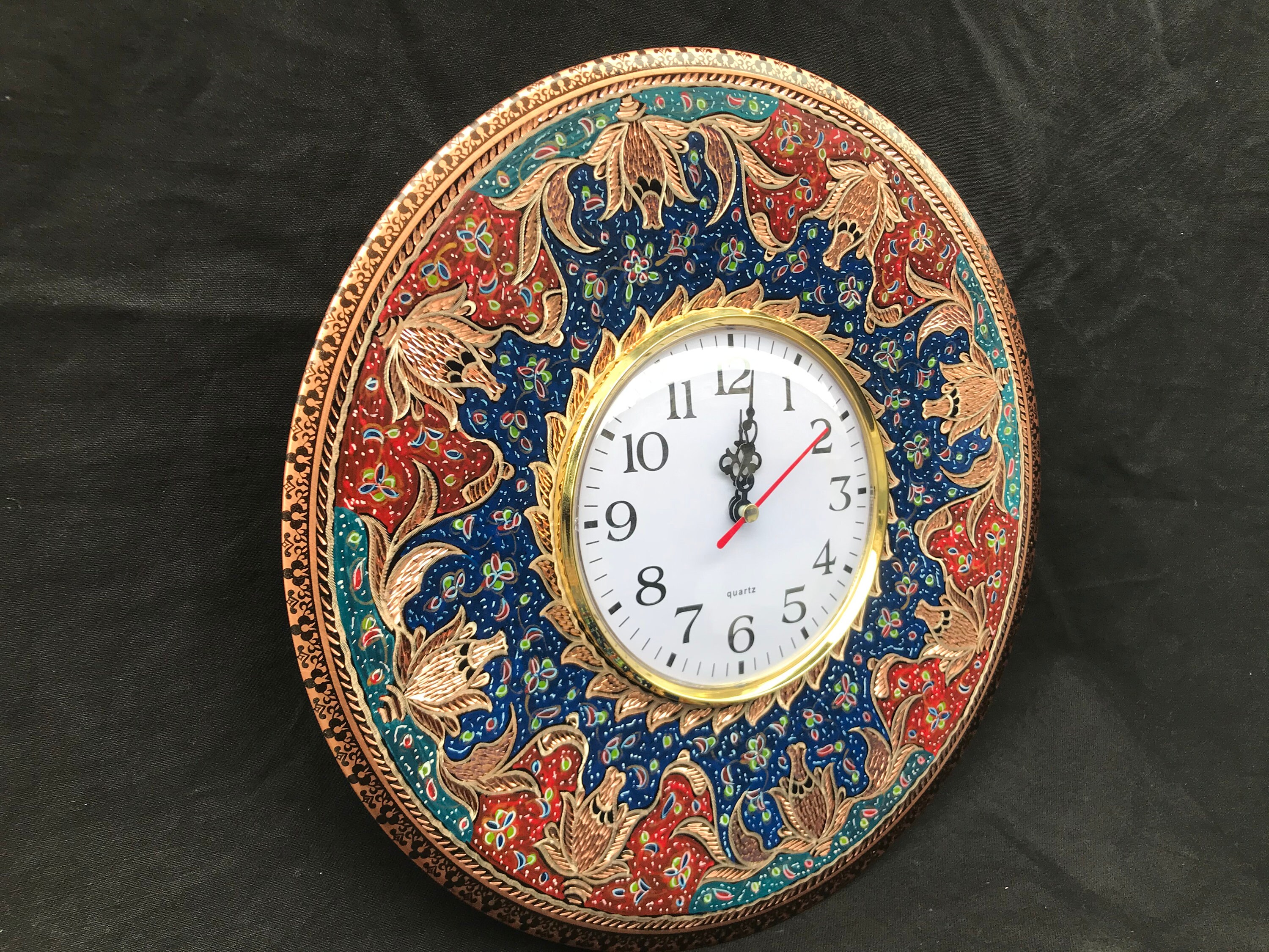 Contemporary Wall Decor Kitchen Copper Clock Metal Wall | Etsy