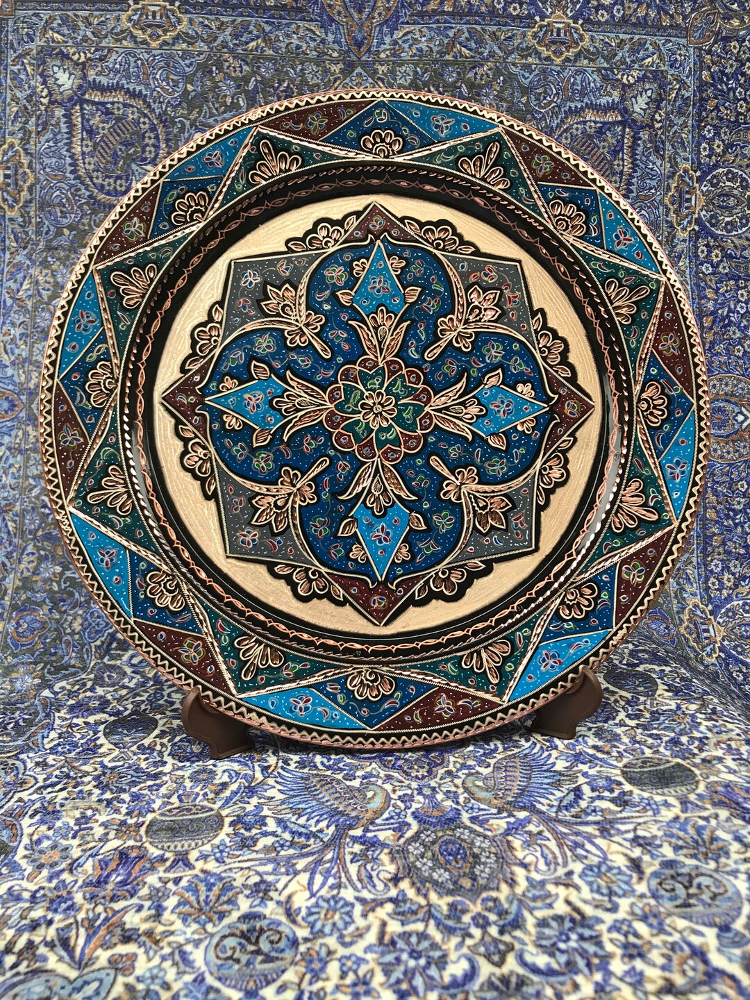 Hand Painted Plate for Unique Table Decor or Wall Decor, Boho Wall ...