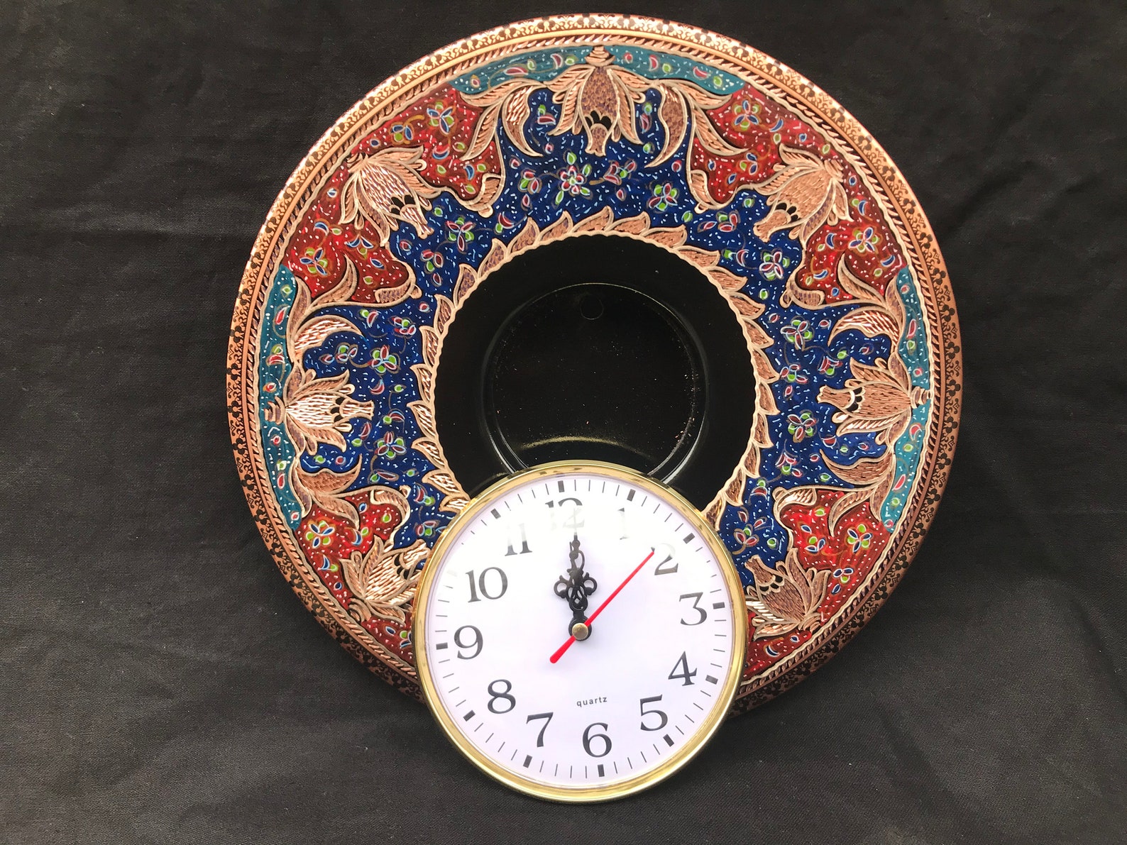 Contemporary Wall Decor Kitchen Copper Clock Metal Wall - Etsy