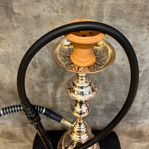 Shiny Design LARGE Silver Hookah Set, Unique Handmade Turkish Hookah ...