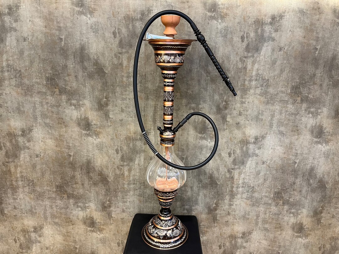 Extra Large Luxury Enjoy Design Black Carved Hookah Set, Premium Design ...