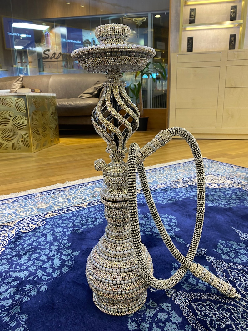 58 Cm \ 22.8 Inc Elegant Full Handmade Turkish Hookah, Unique Pearls ...