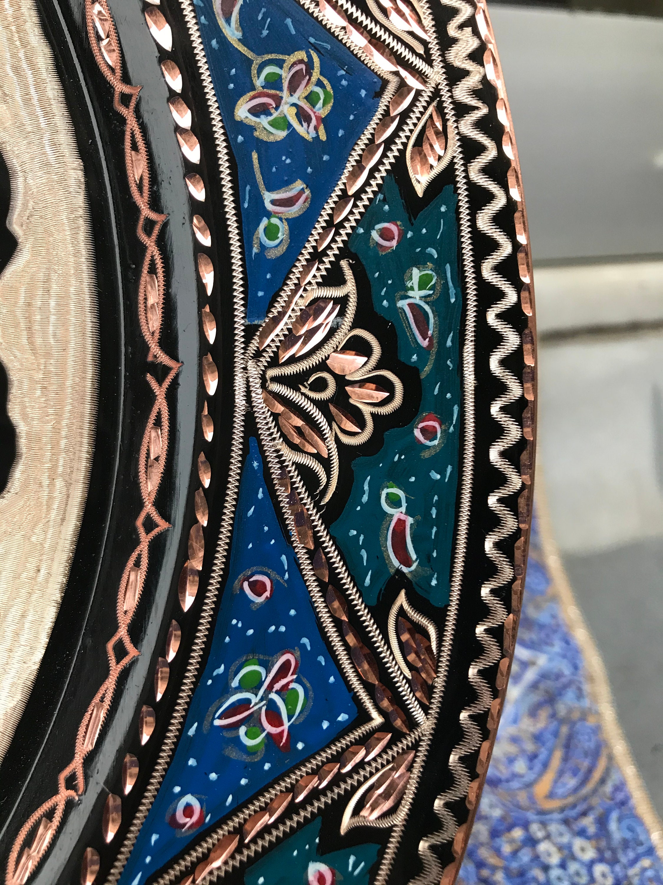 Handmade Turkish Plate, Coffee Tray, Suitable for Wall or Table Decor ...