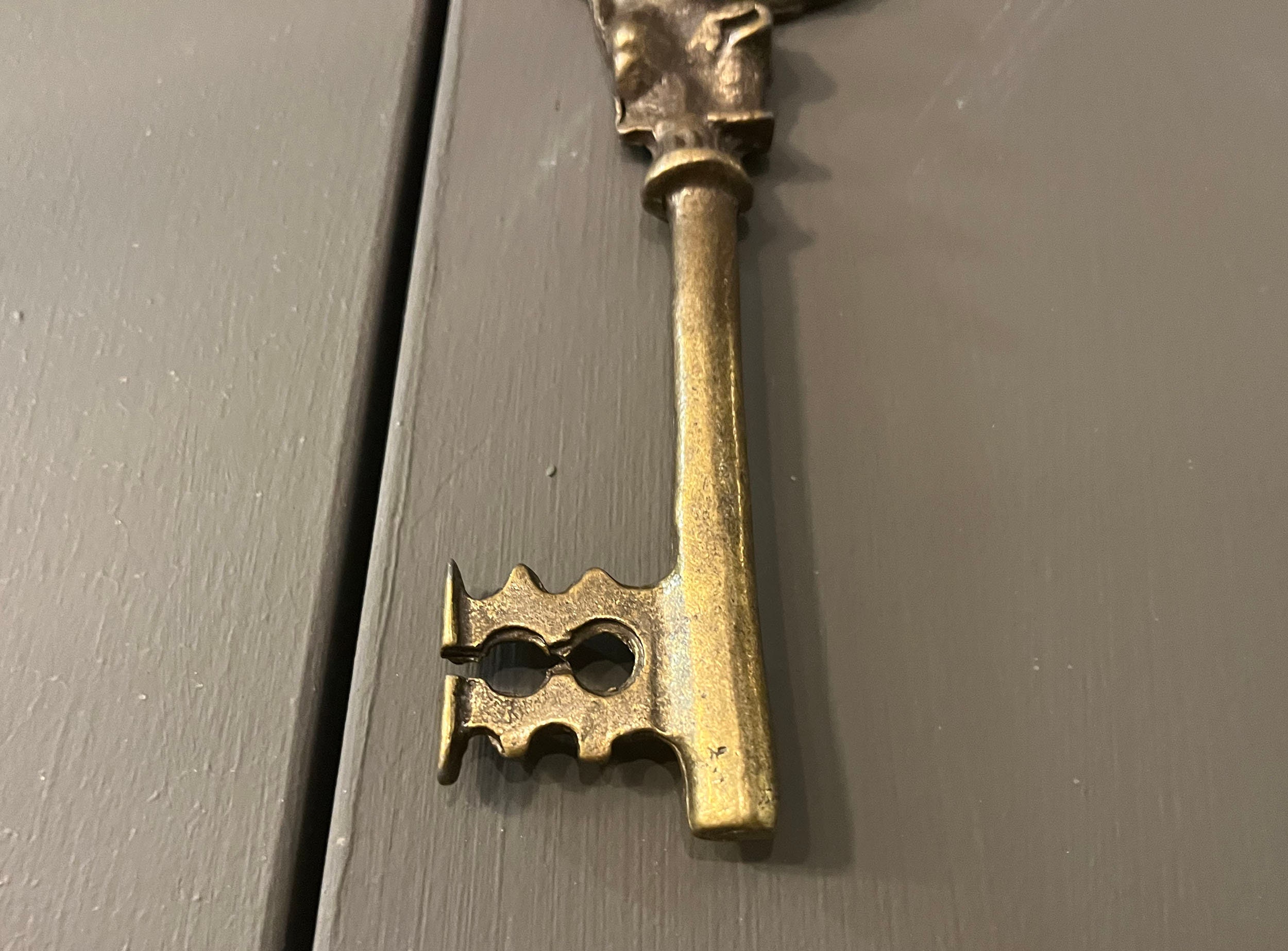 Antique Metal Key, Old Brass Key With Little Angel Design, Decorative ...
