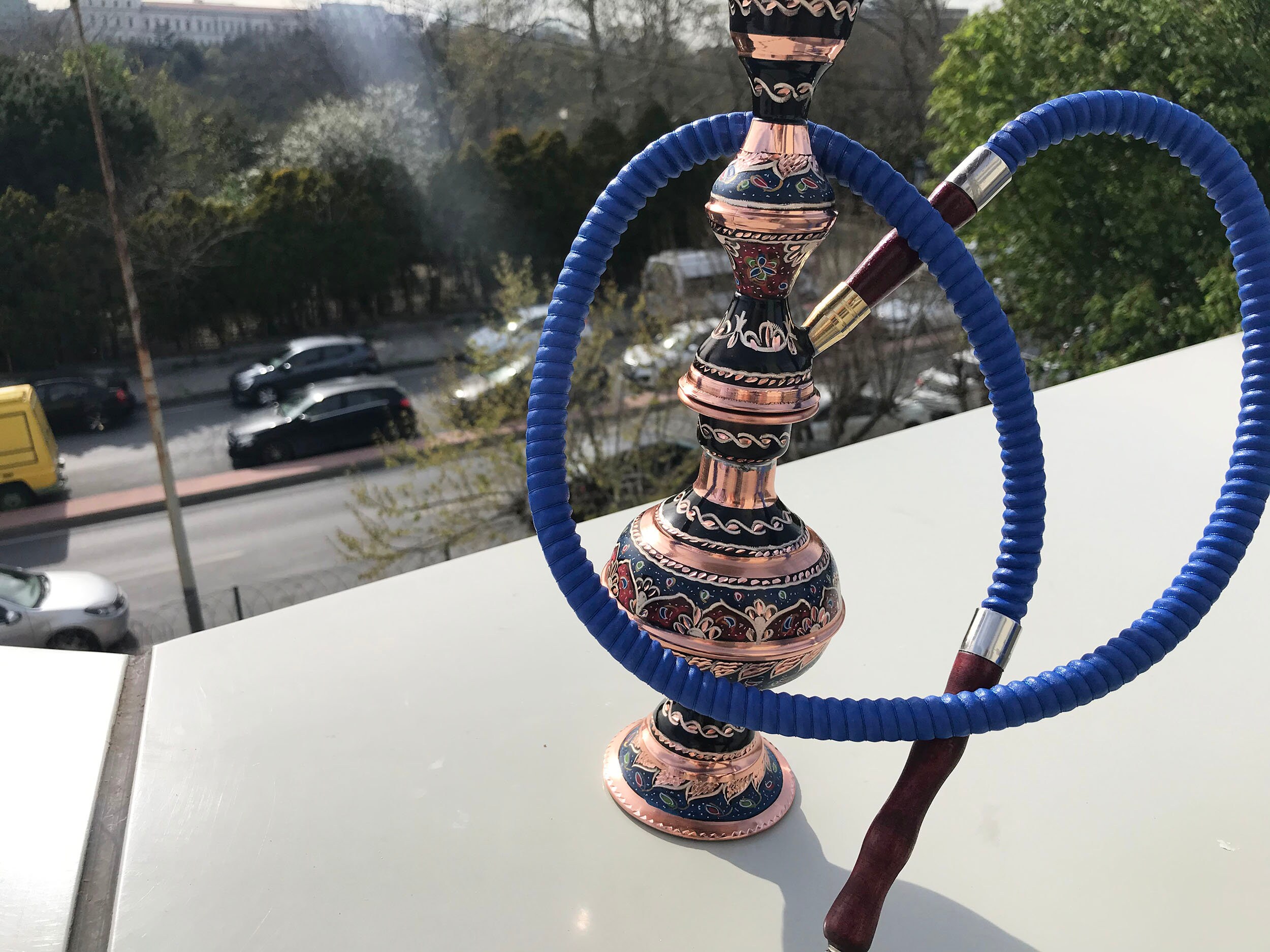 Helle Design V2 Unique Handmade Turkish Hookah, Inlaid Copper Hookah ...