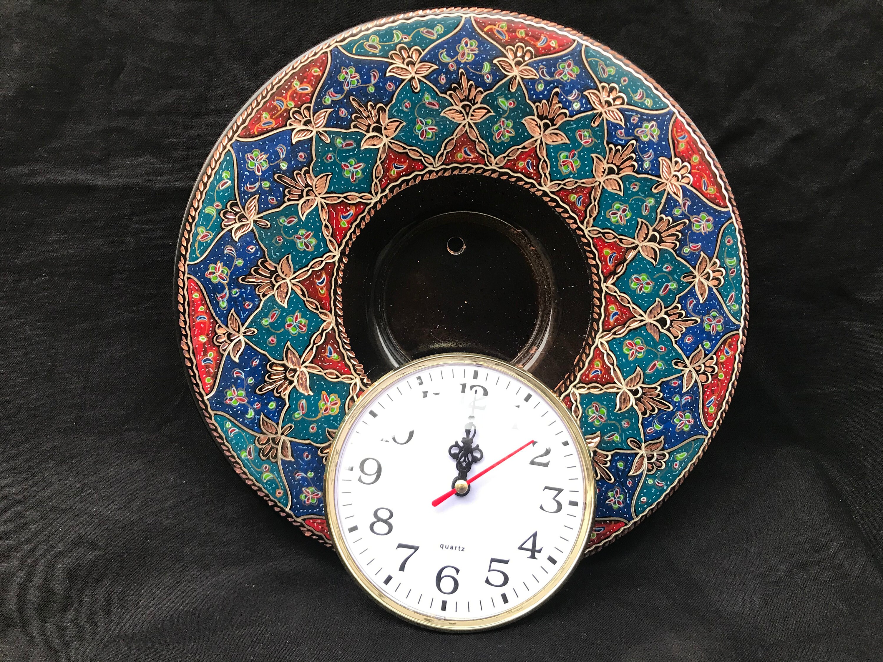 Hand Carved Clock Metal Wall Decor Decorative Wall Clock - Etsy