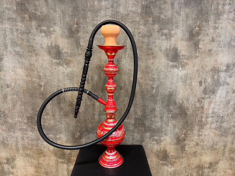 Catchy Design LARGE Red Copper Hookah Set, Unique Handmade Turkish ...