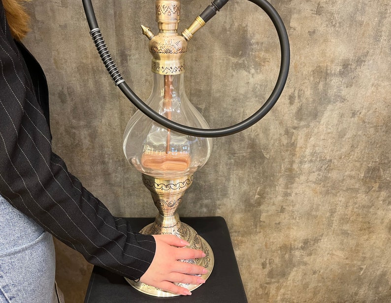 Extra Large Enjoy Design Hand Engraved Silver Hookah Set, Luxury Big ...