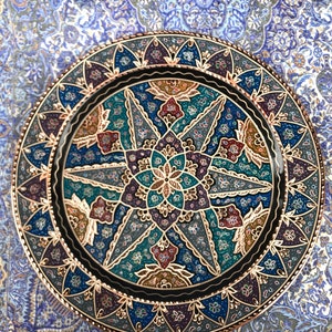 Handmade Copper Wall Plate, Turkish Plate, Colorful Tray, Suitable for ...