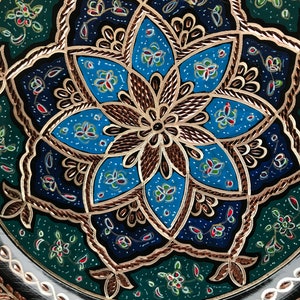 Handmade Tray, Wall Tapestry, Wall Hanging Decor, Turkish Plate, Unique ...