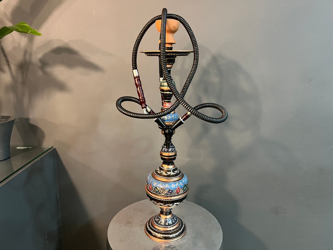 Helle Design V6 LARGE Unique Painted Handmade Copper Hookah Set With ...