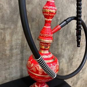 Catchy Design LARGE Red Copper Hookah Set, Unique Handmade Turkish ...