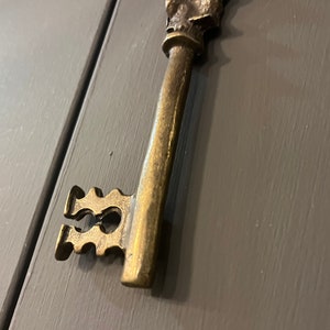 Antique Metal Key, Old Brass Key With Little Angel Design, Decorative ...