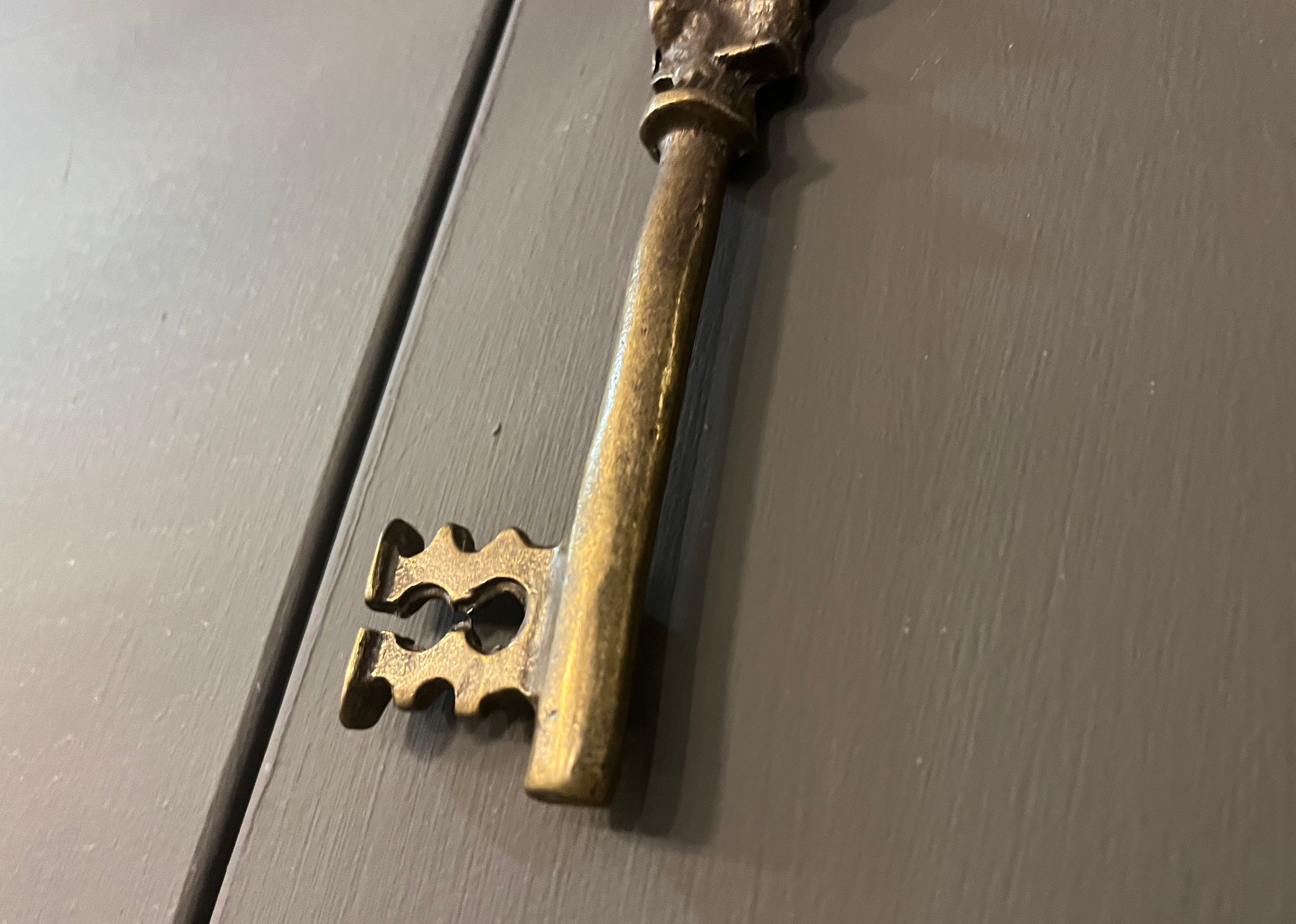 Antique Metal Key, Old Brass Key With Little Angel Design, Decorative ...