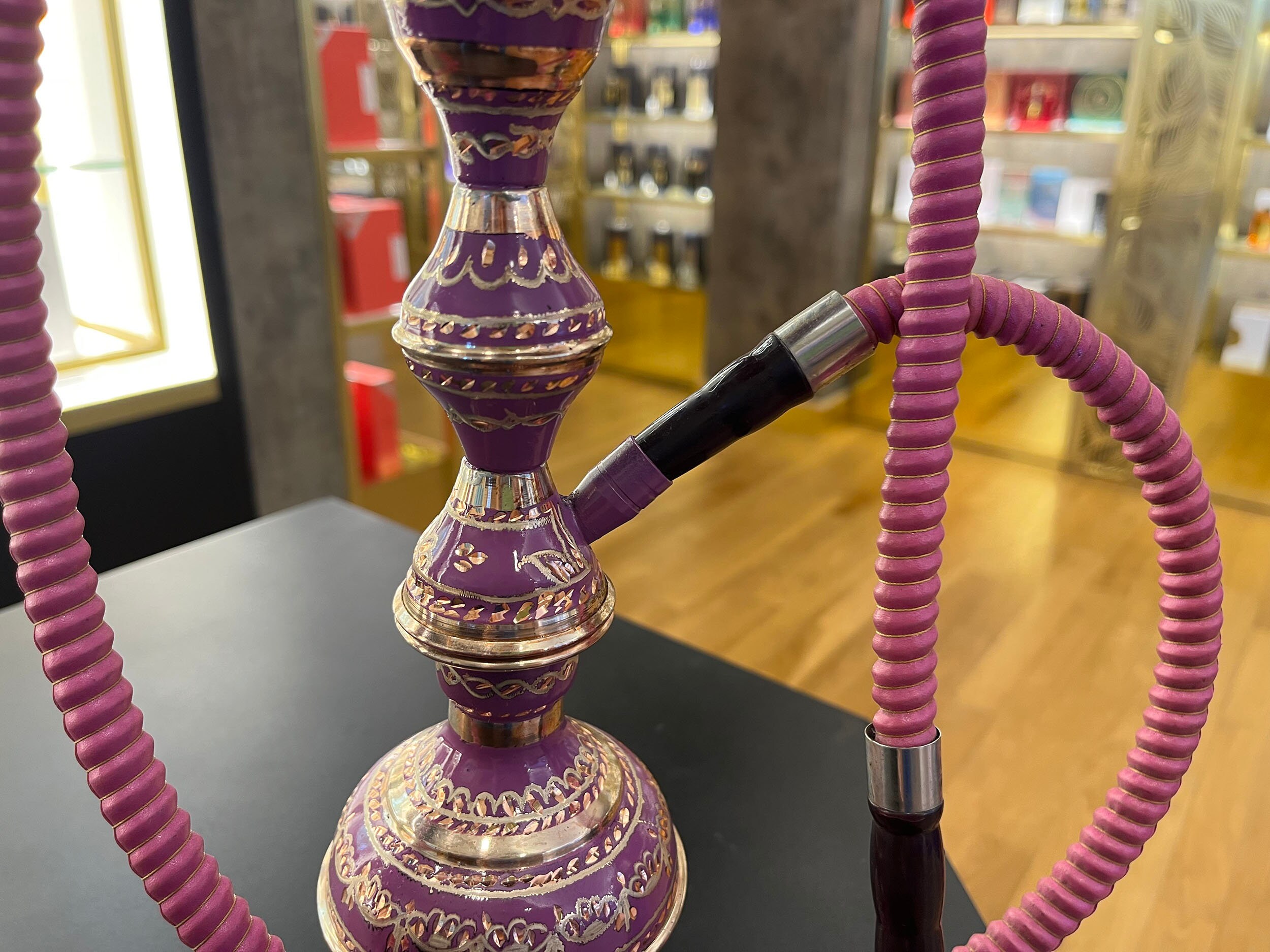 Decorative Hookah Set Hand Painted Purple Copper Hookah - Etsy