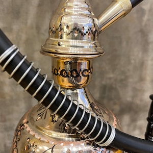 Shiny Design LARGE Silver Hookah Set, Unique Handmade Turkish Hookah ...