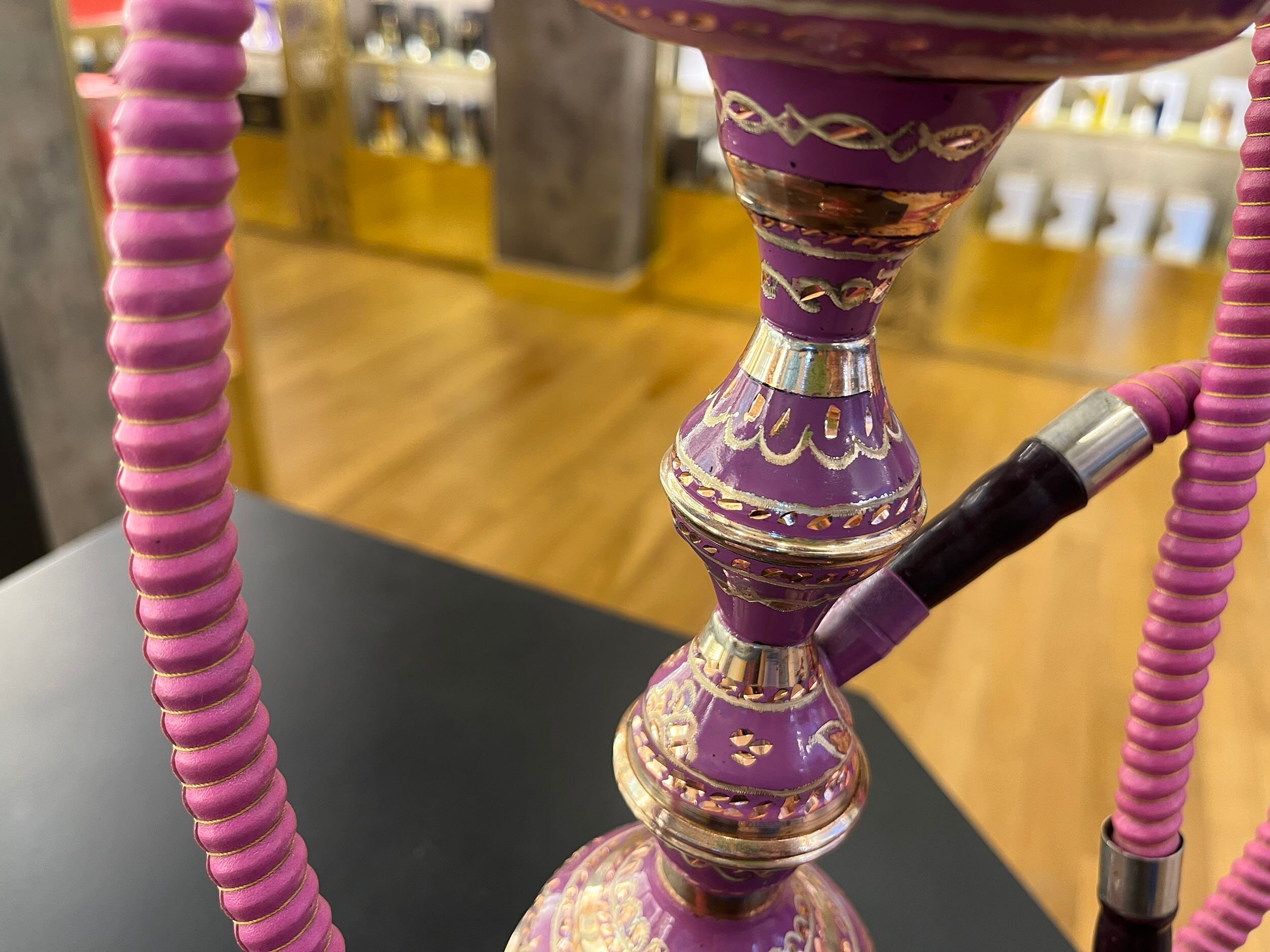 Decorative Hookah Set Hand Painted Purple Copper Hookah - Etsy