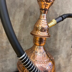 Burned Design LARGE Original Copper Hookah Set, Unique Handmade Turkish ...