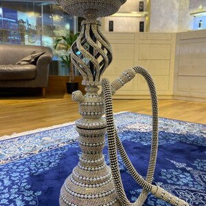 58 Cm \ 22.8 Inc Elegant Full Handmade Turkish Hookah, Unique Pearls ...