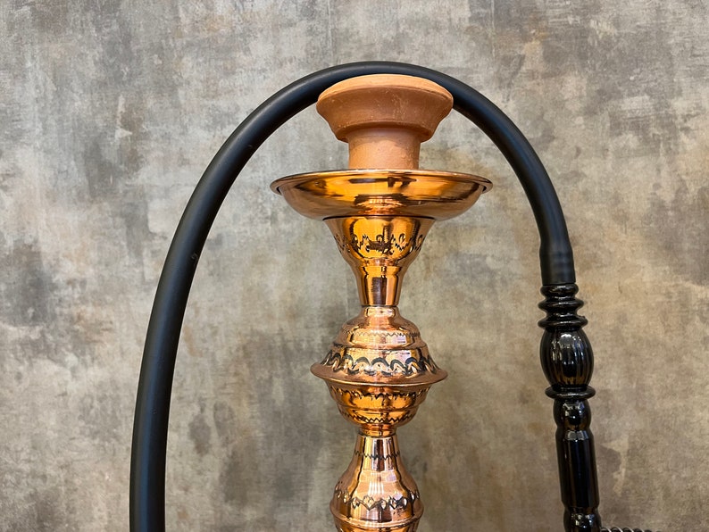 Burned Design LARGE Original Copper Hookah Set, Unique Handmade Turkish ...