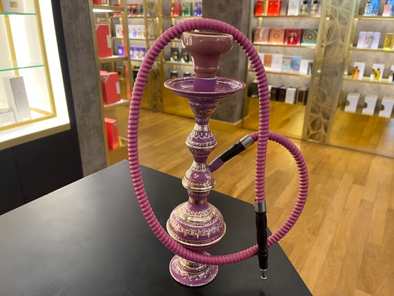 Decorative Hookah Set Hand Painted Purple Copper Hookah - Etsy