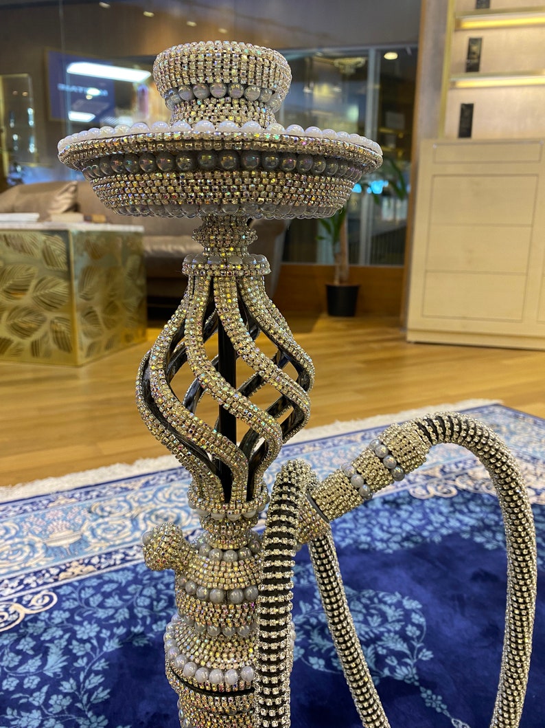58 Cm \ 22.8 Inc Elegant Full Handmade Turkish Hookah, Unique Pearls ...