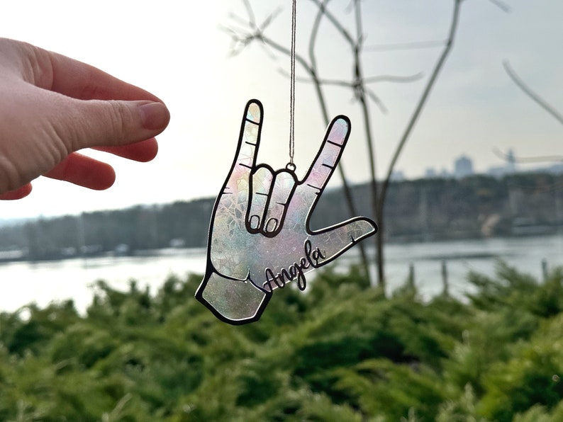 Personalized ASL I Love You Ornament, Sign Language Ornament ...