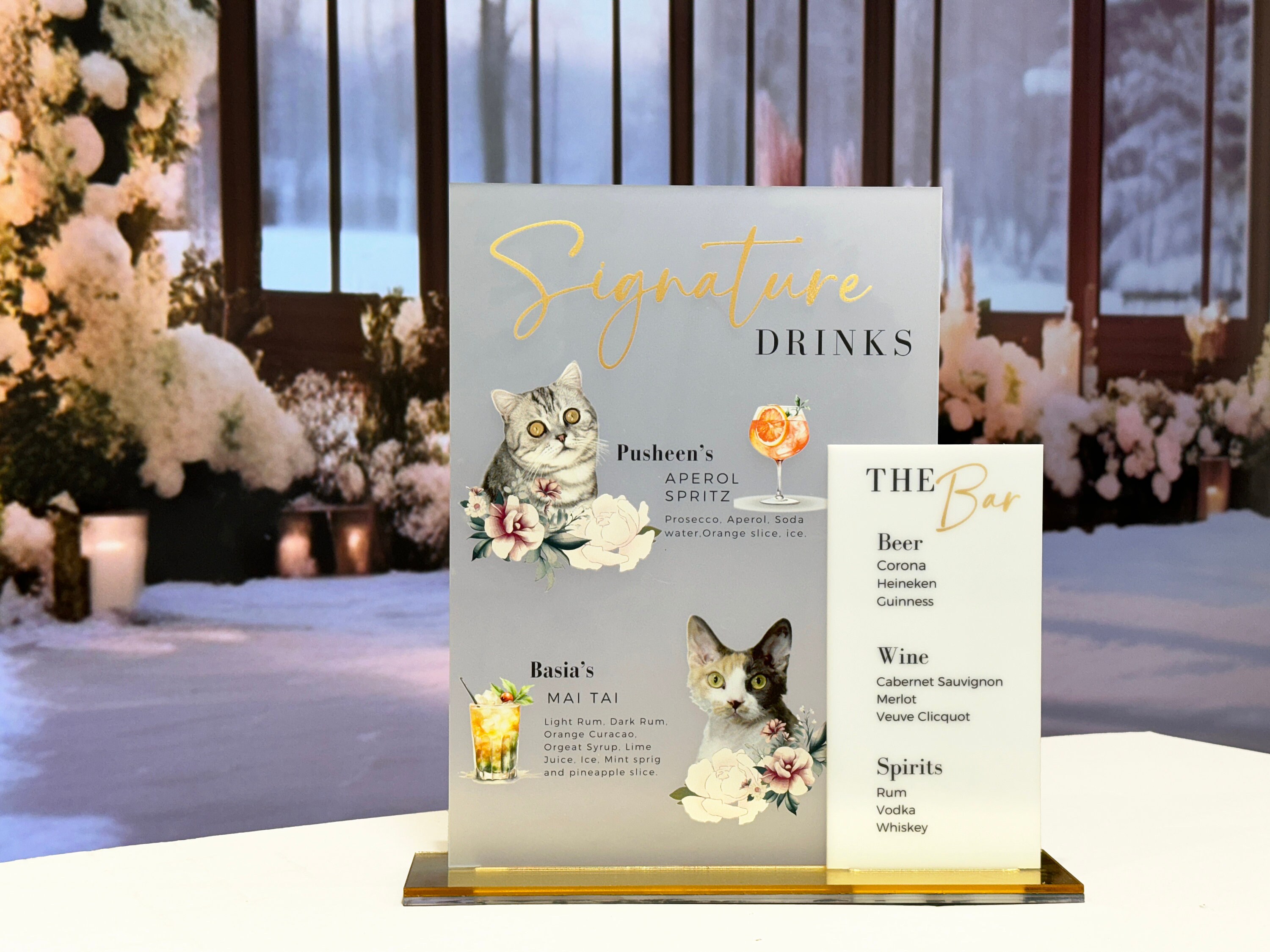 Pet Signature Drink Sign, Pet Bar Sign Wedding, Pet Signature Cocktails ...