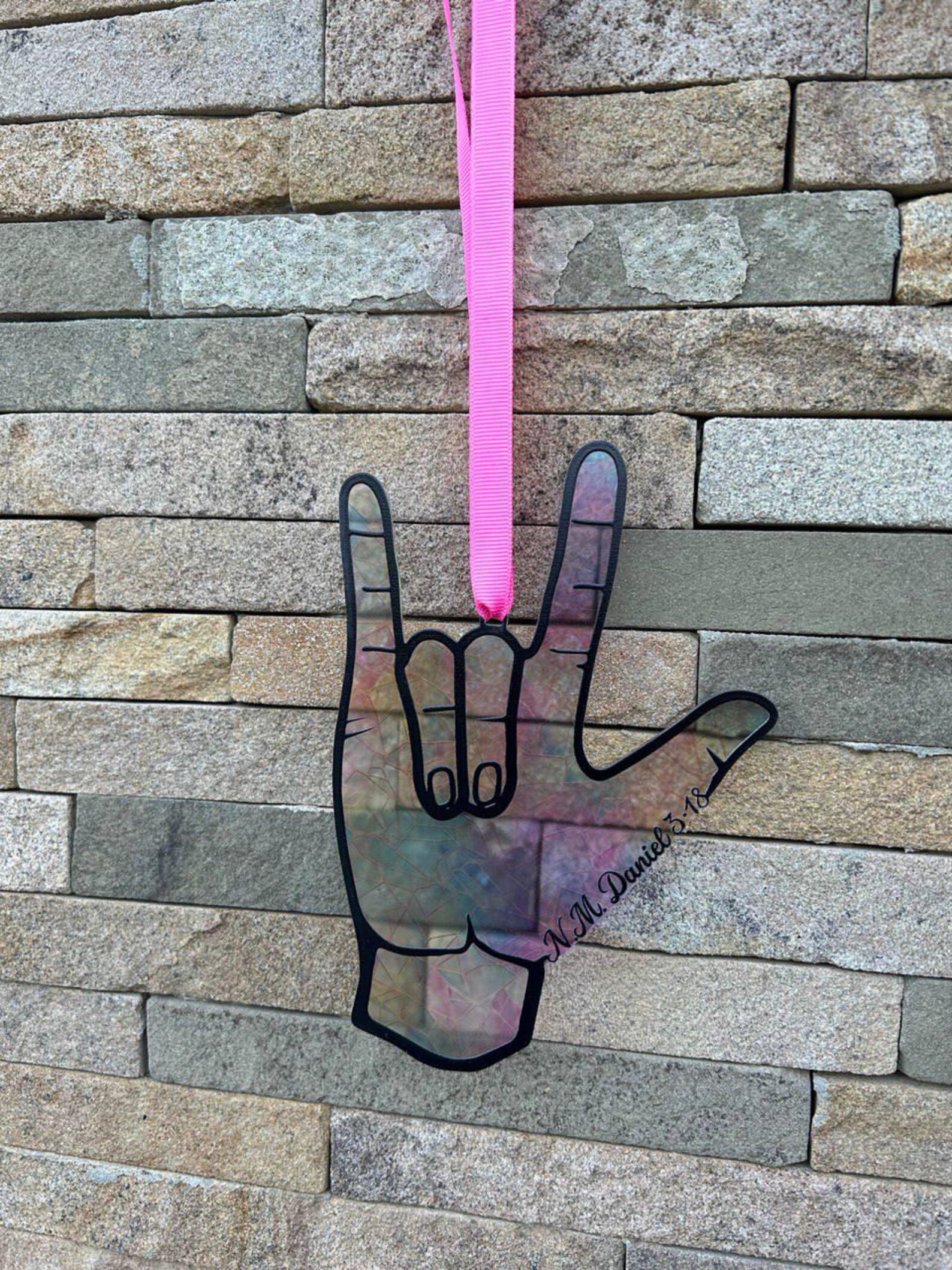 Personalized ASL I Love You Ornament, Sign Language Ornament ...